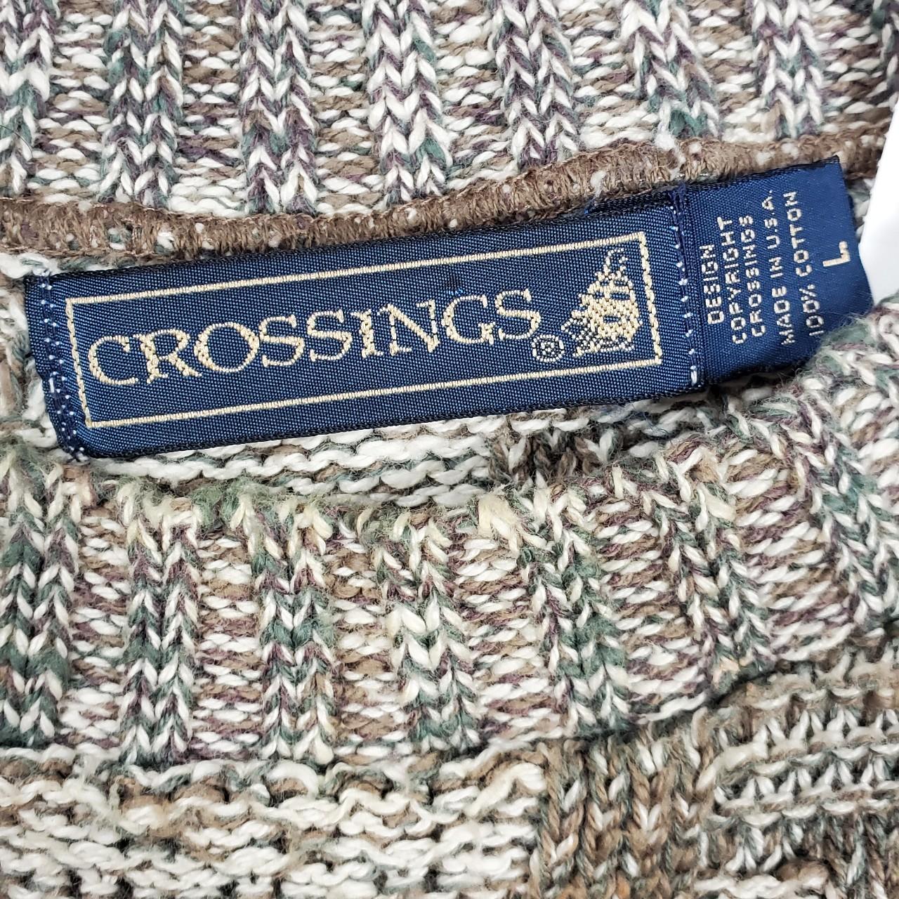 Vintage Crossings Knit Sweater. Made in USA pullover... - Depop