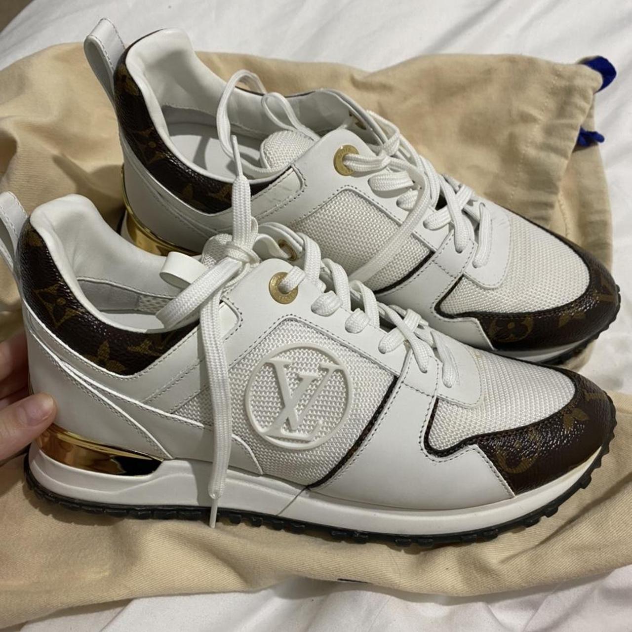 Louis Vuitton white sneaker runners. UK 4.5 but fits... - Depop