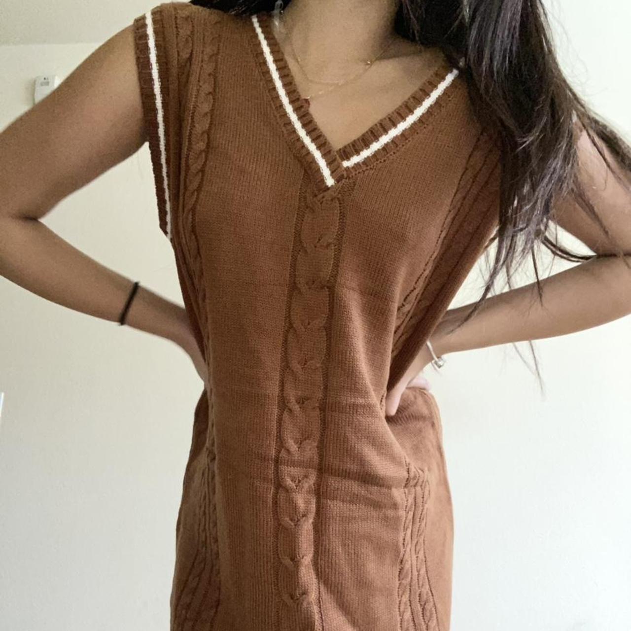 Princess Polly vest dress. NWT. 🤎 pair it w a white... - Depop