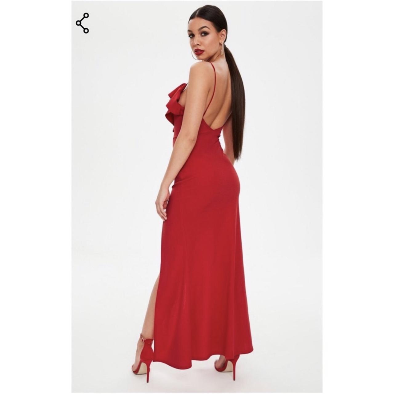 Chilli Red Frill Maxi dress This dress is a stunner... - Depop