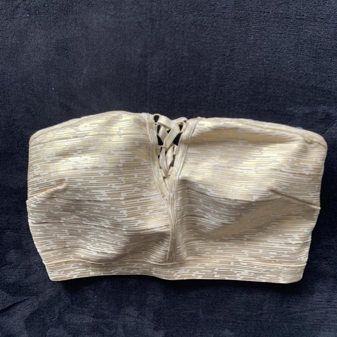 Misguided bandeau top Worn once Size 12 - Depop