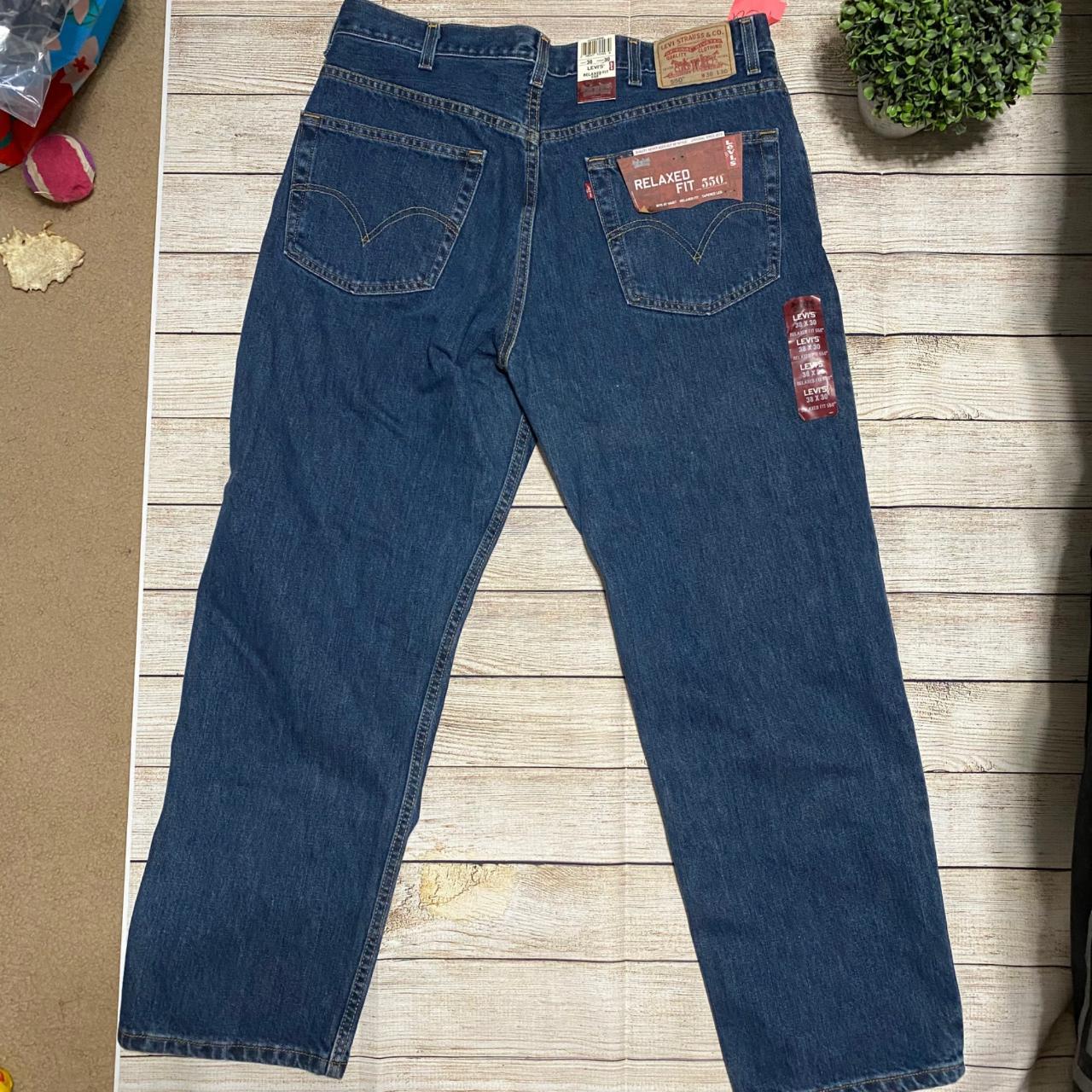 Levis Strauss 550 blue denim relaxed fit, 5... - Depop