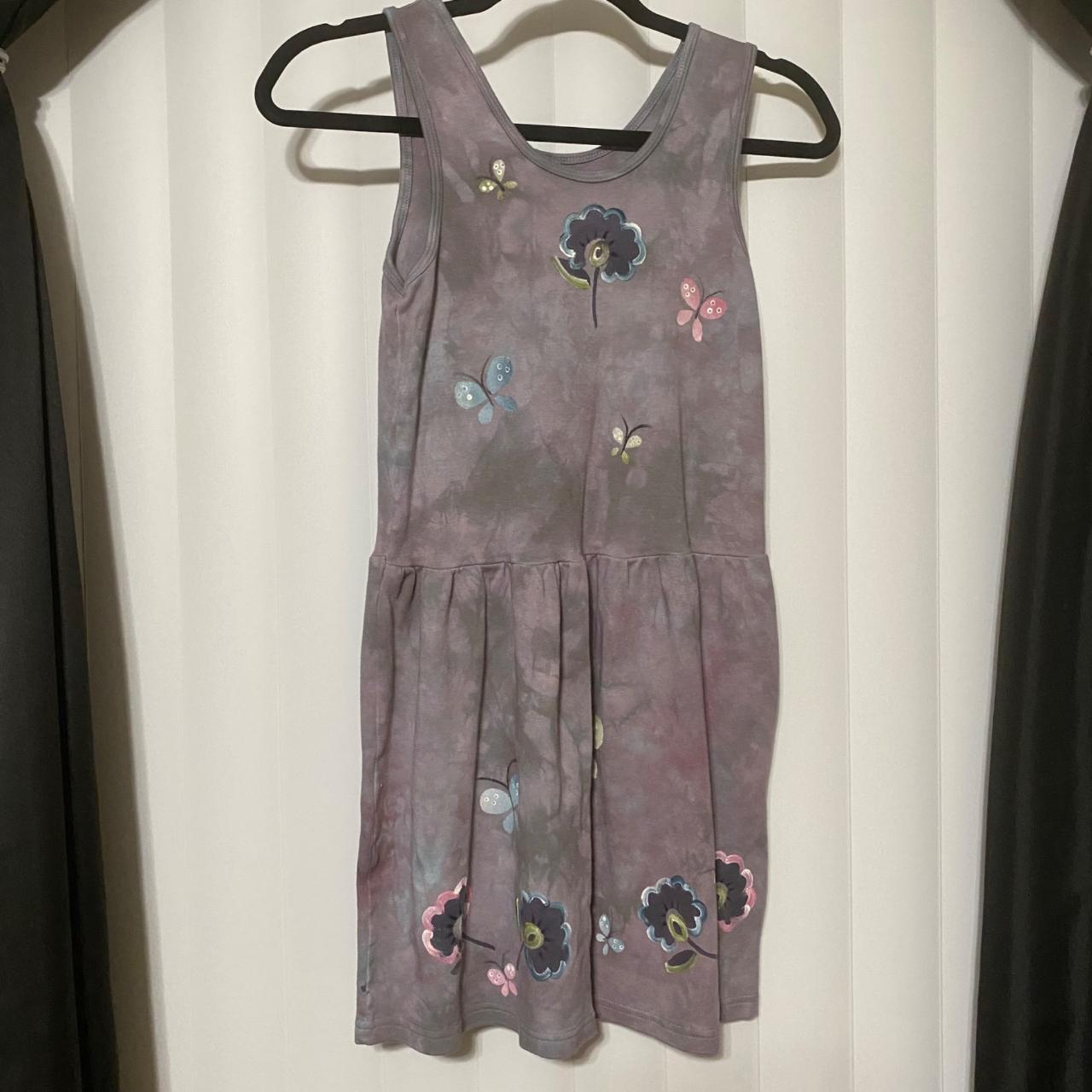Dharma Girls Tankgray with butterfly’s dress 100%... - Depop