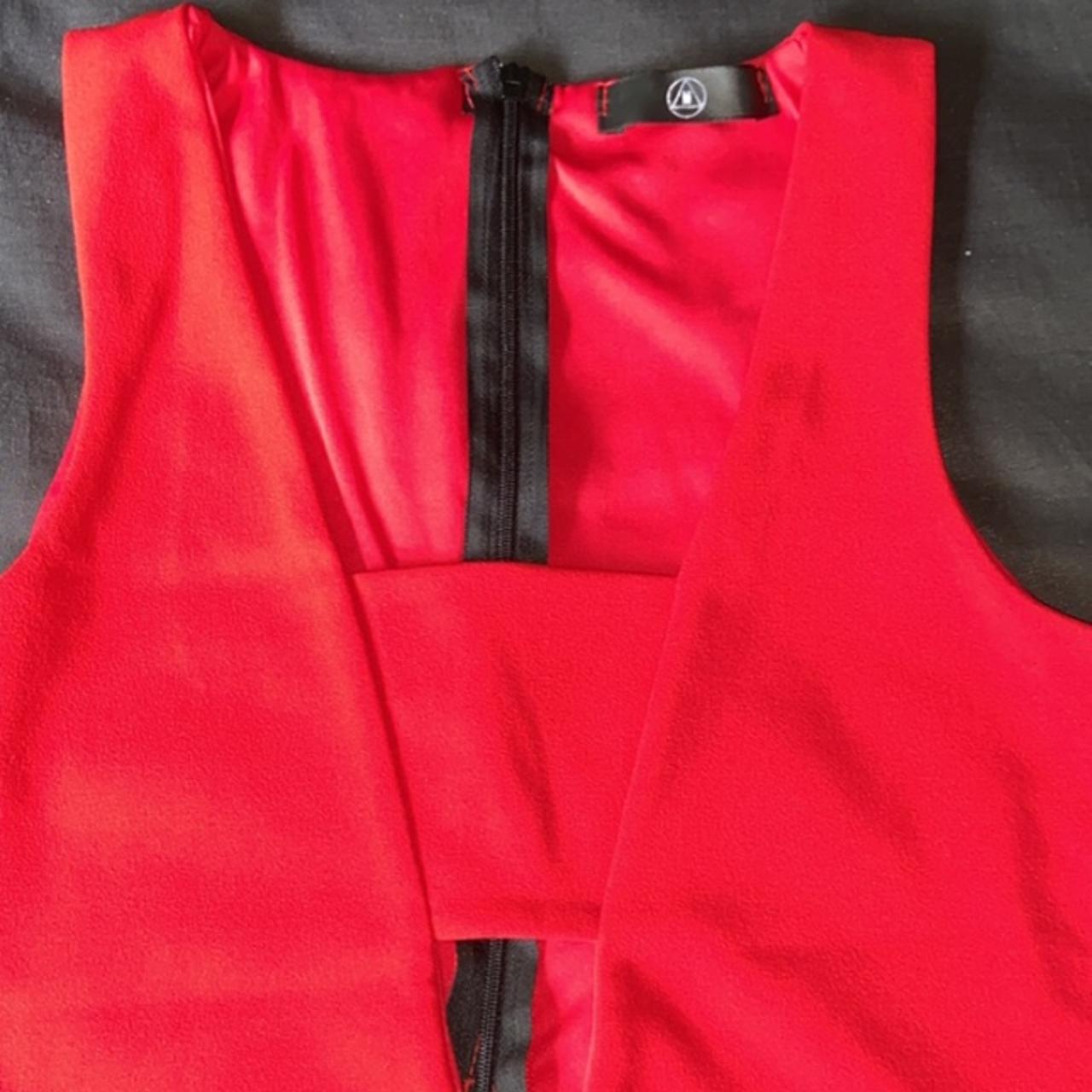 Missguided red cut out detail bodysuit Amazing... - Depop