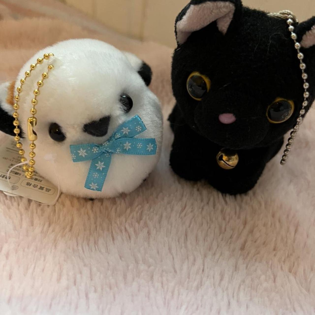 tofu cute amuse plushie keychains! black cat has... - Depop