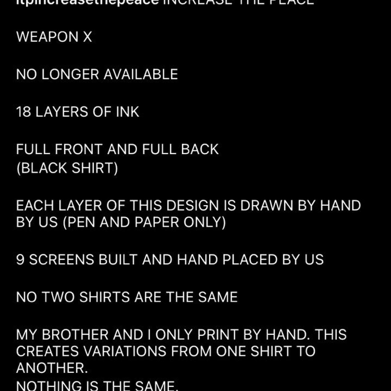 INCREASE THE PEACE WOLVERINE WEAPON X MARVEL... - Depop