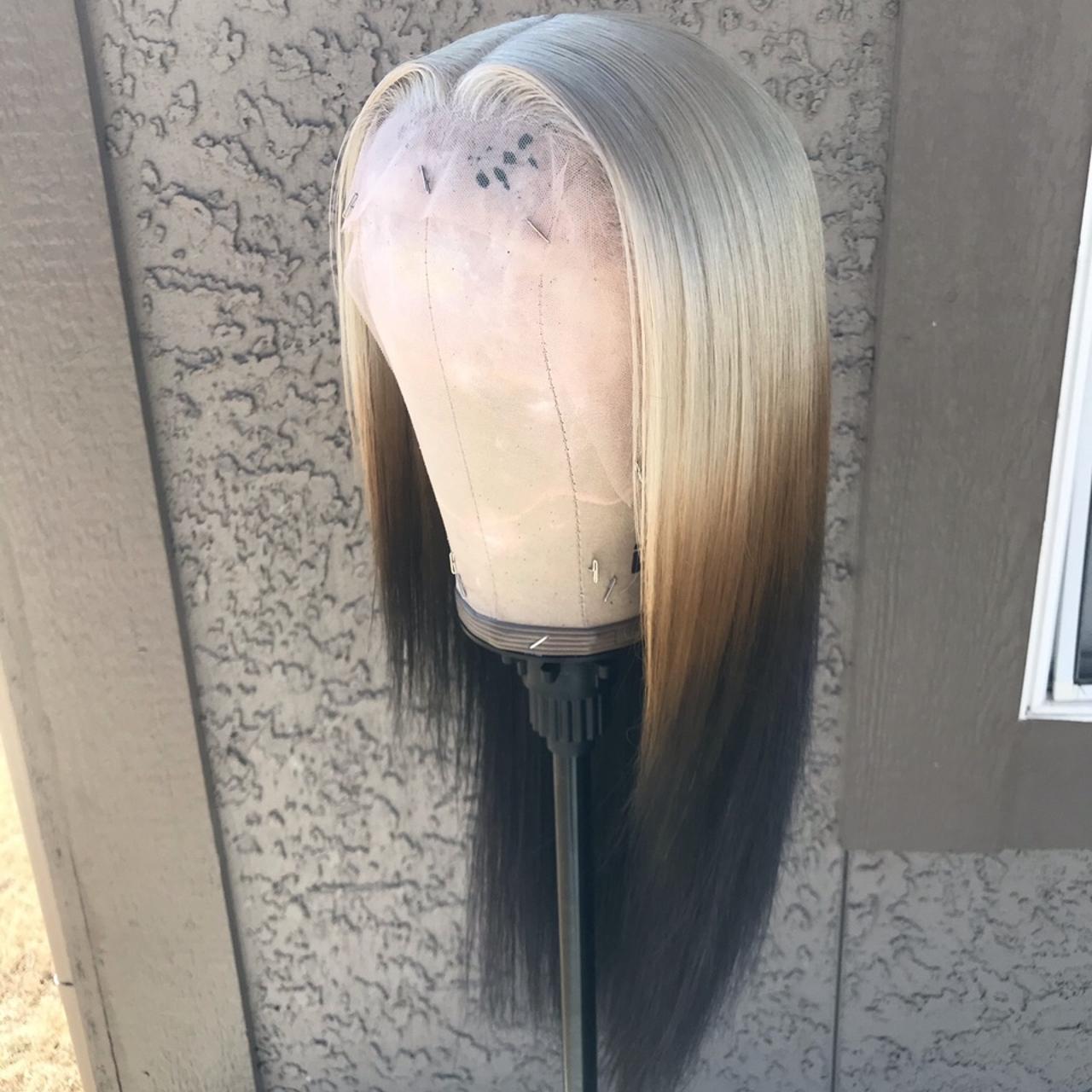 Straight Ombré Brown Lacefront Wig Handmade and... | Depop