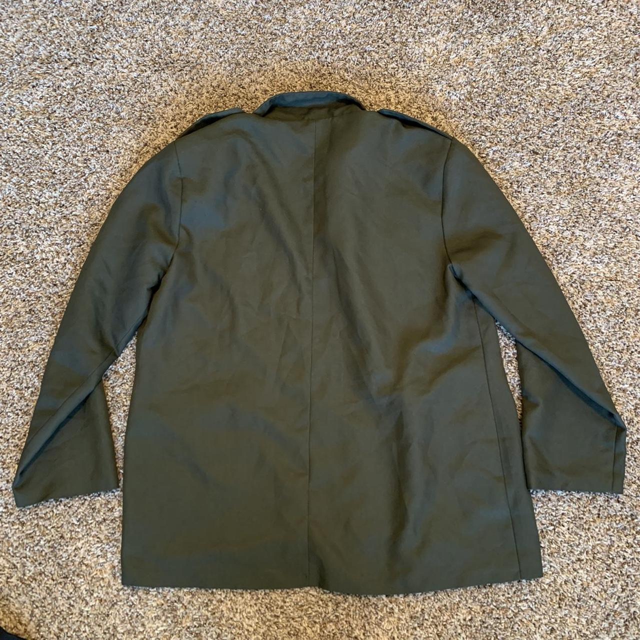 Vintage Military Army Green Blazer Jacket Coat Depop