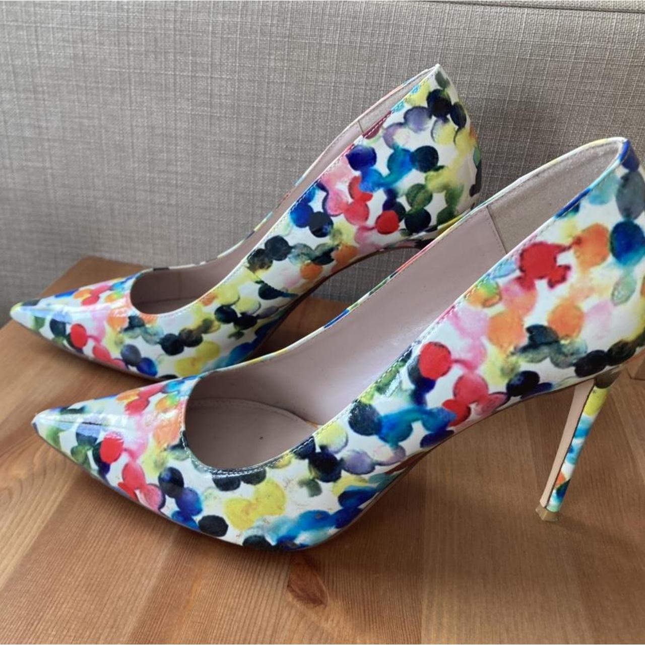 Beautiful Dune heels in a stand out pattern. Worn... - Depop