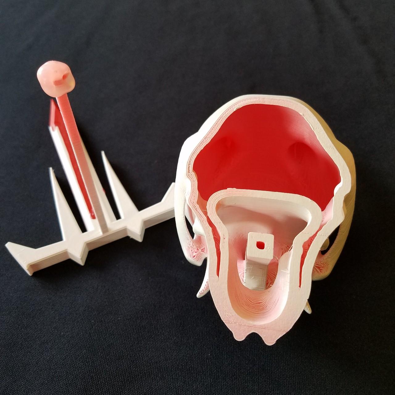 3D printed oni skull with Trivium logo stand. This... - Depop