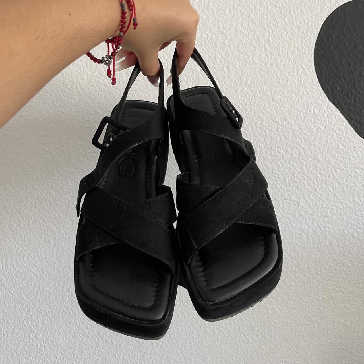 mango platform sandals some scruff but otherwise... - Depop