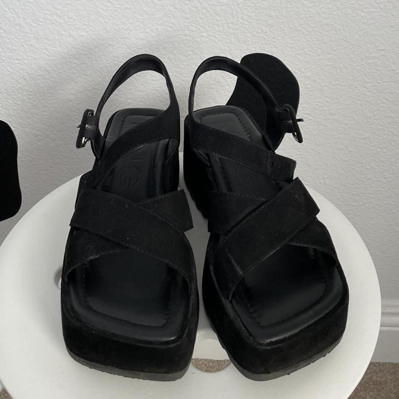 mango platform sandals some scruff but otherwise... - Depop