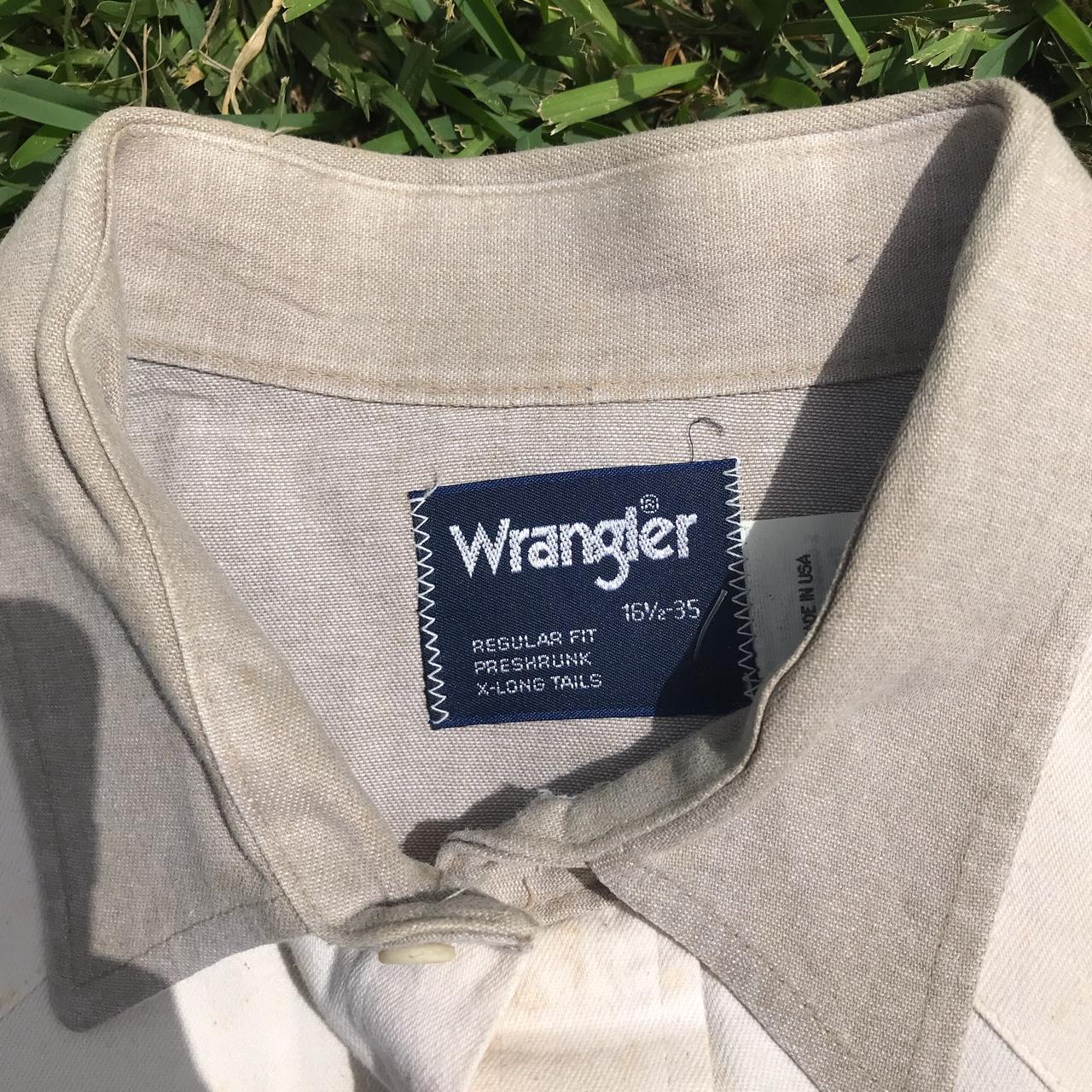 Vintage 1995 Wrangler button down with elbow... - Depop