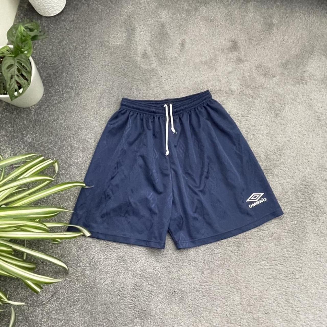 Umbro Men's Navy and White Shorts | Depop