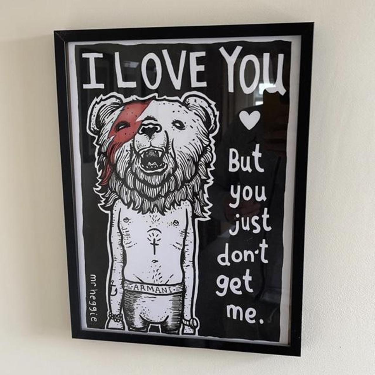 Framed mr Heggie art print 17x13 Black and white... - Depop