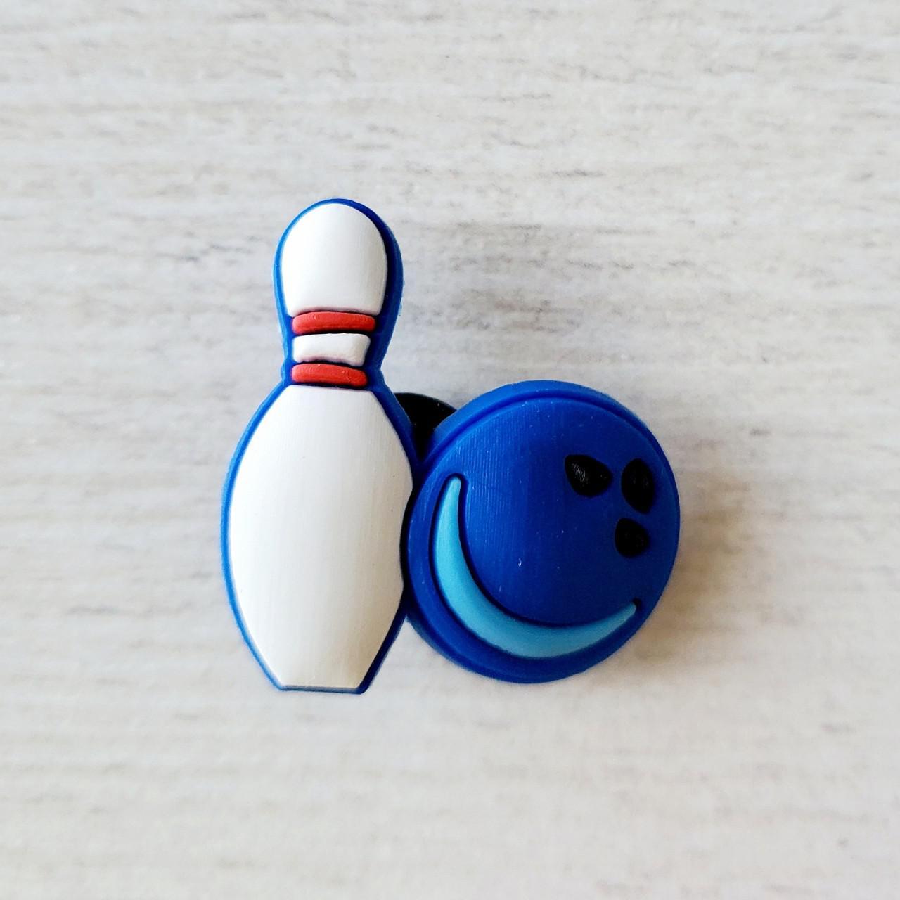 Super Cute Bowling Ball and Skittle Jibbitz crocs... - Depop