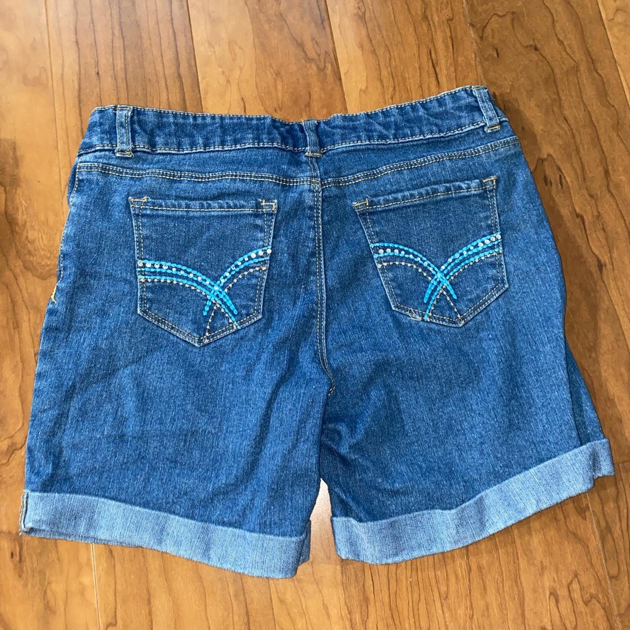 arizona jean shorts - love the embellished jeweled... - Depop
