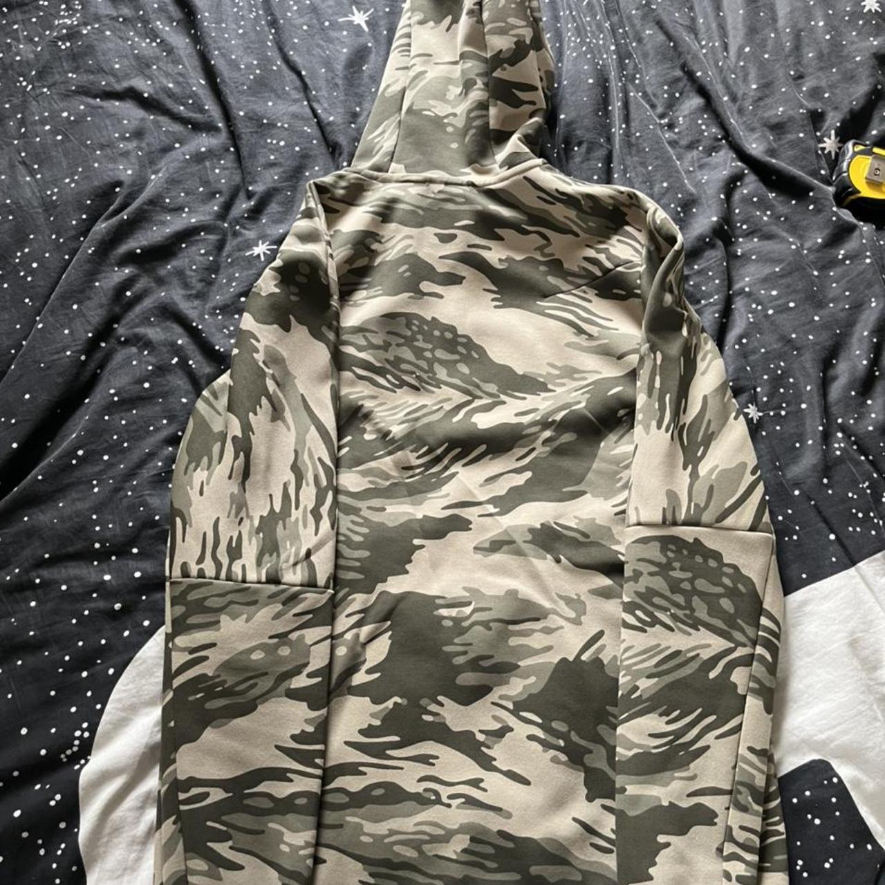 Nike tech fleece camo zip up hoody, size m. Super... - Depop
