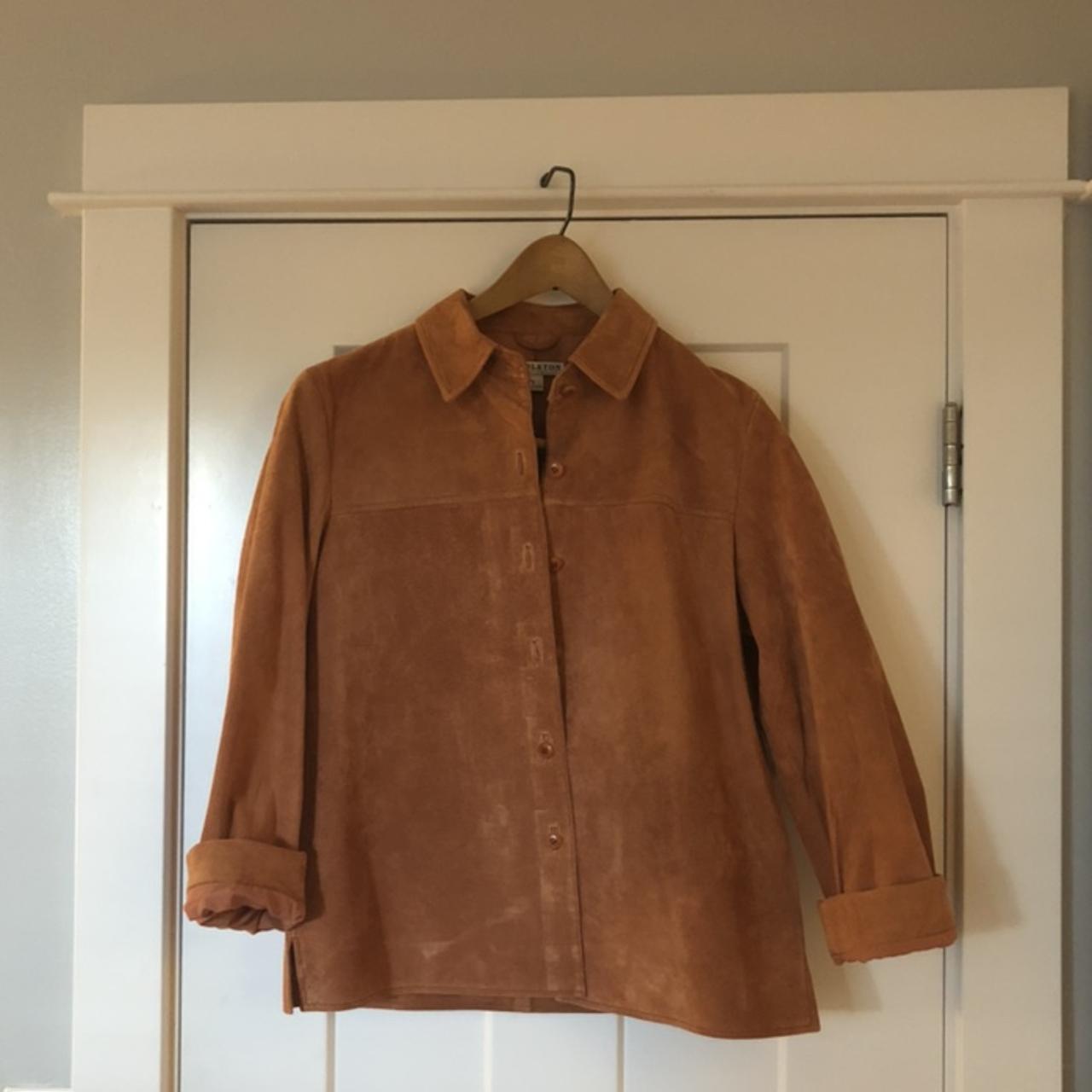 Vintage Pendleton orange suede jacket. Near perfect... - Depop