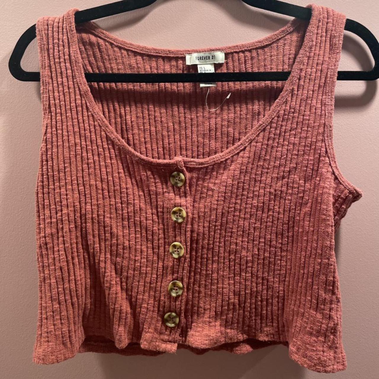 forever 21 cropped tank top🤍 #forever21 #croptop... - Depop