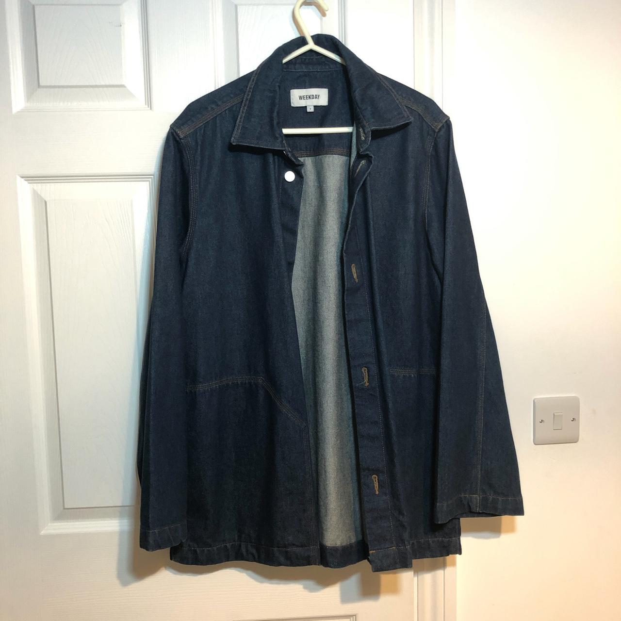 Weekday Oversized Denim Jacket Really nice dark... - Depop