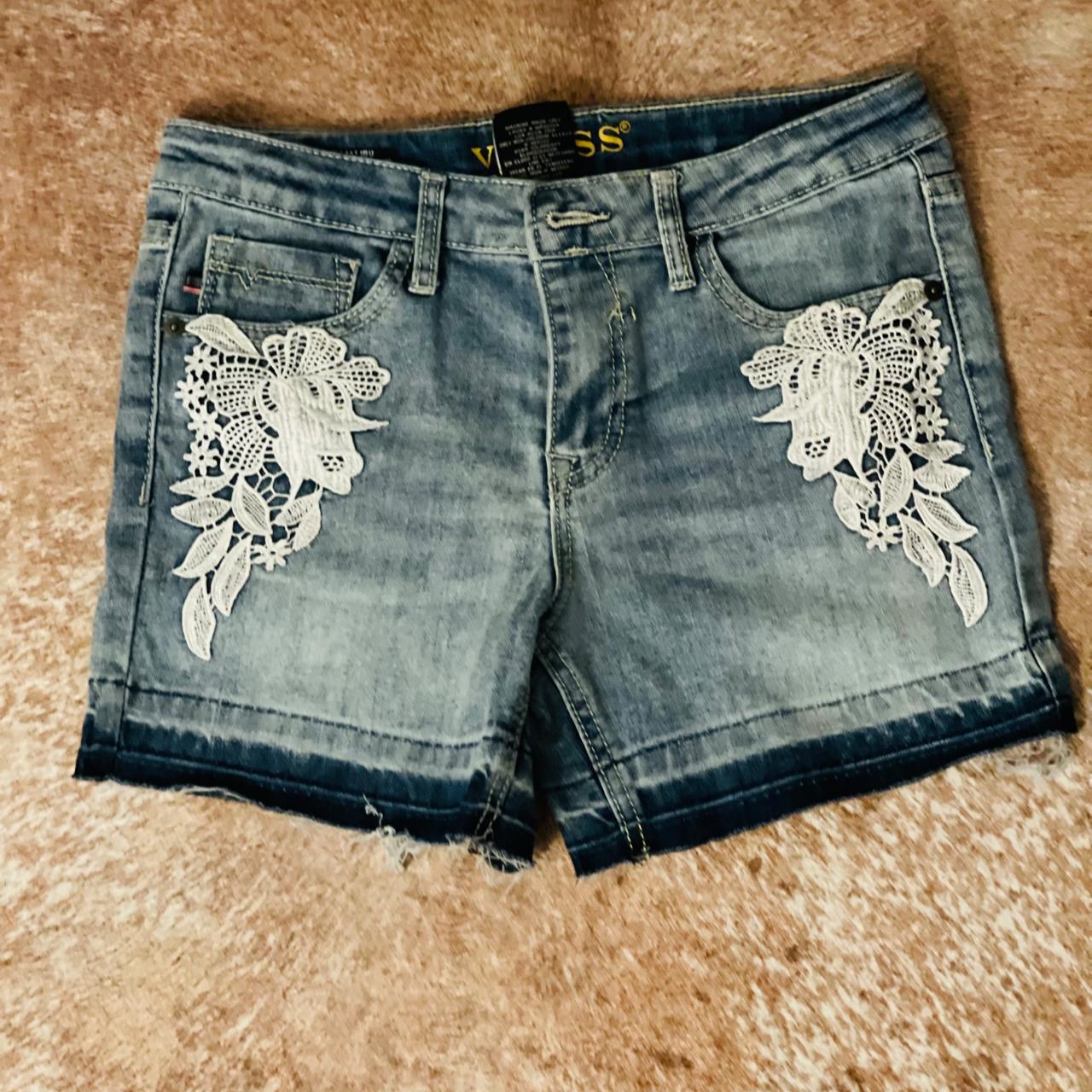 Vigoss Girls Embellished Denim Shorts Like... - Depop
