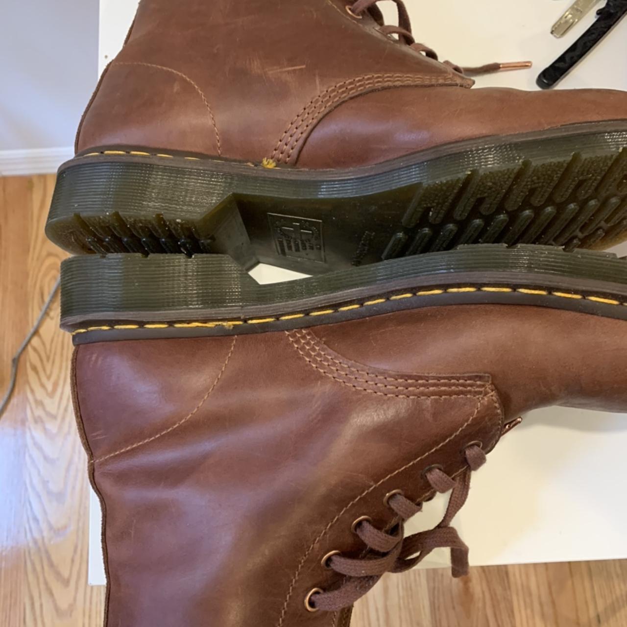 Doc marten size 10 1460 pascal Tan Worn them less... - Depop