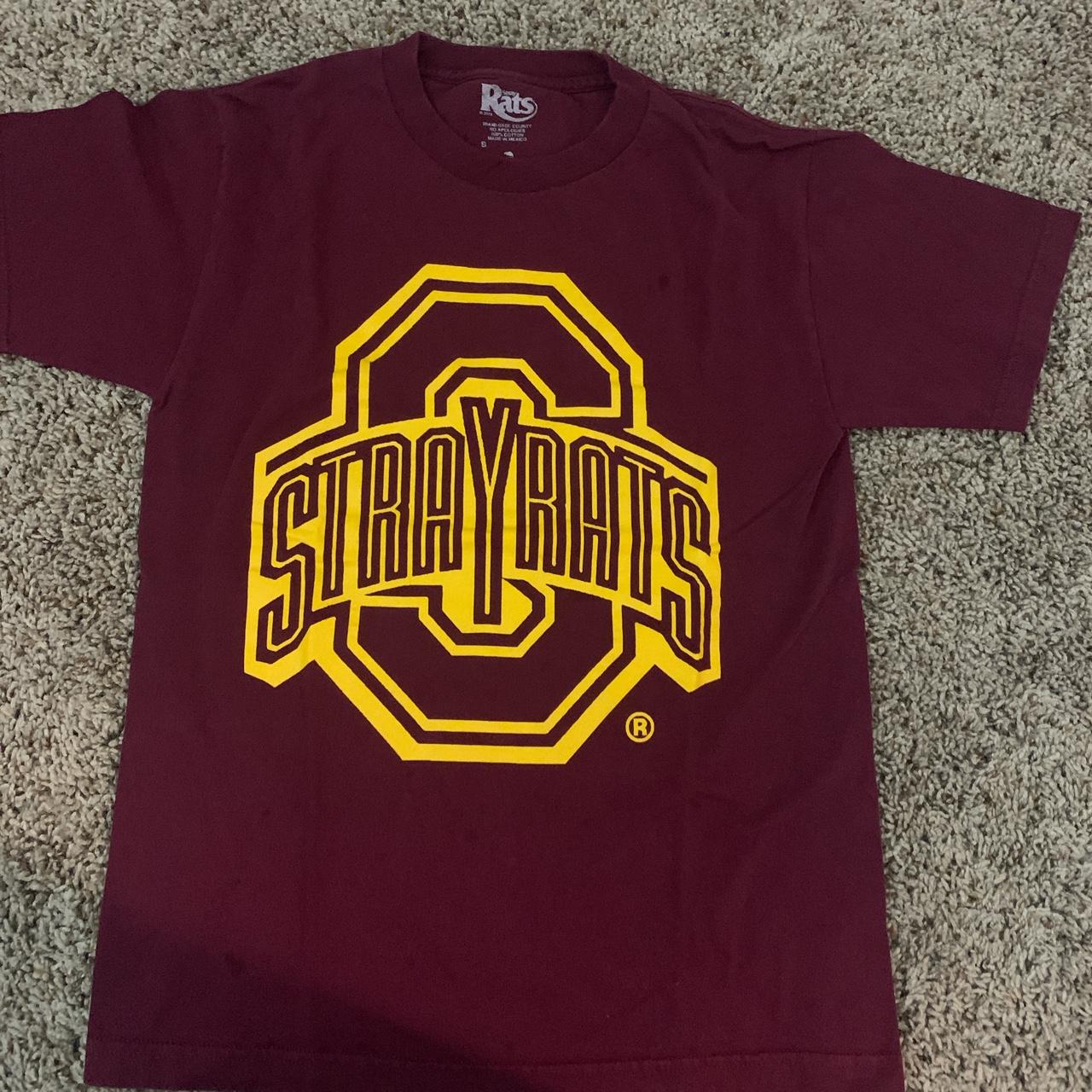 Stray rats college tee shirt #strayrats - Depop