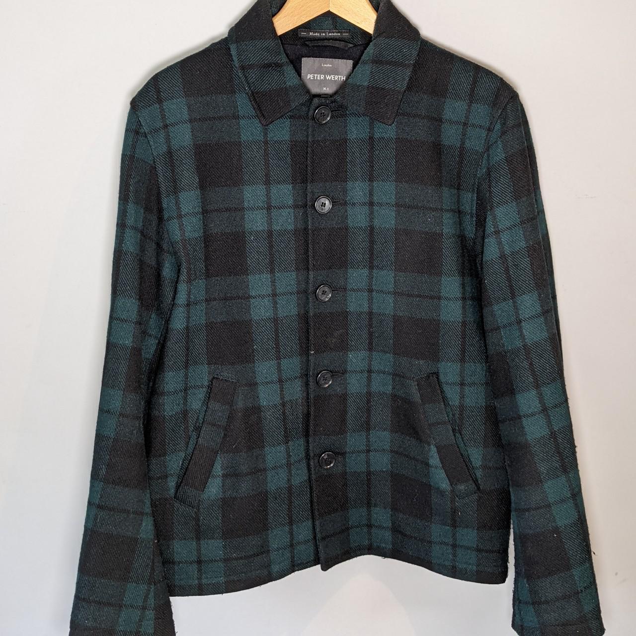 Peter Werth fitted check jacket. 100% wool -... - Depop