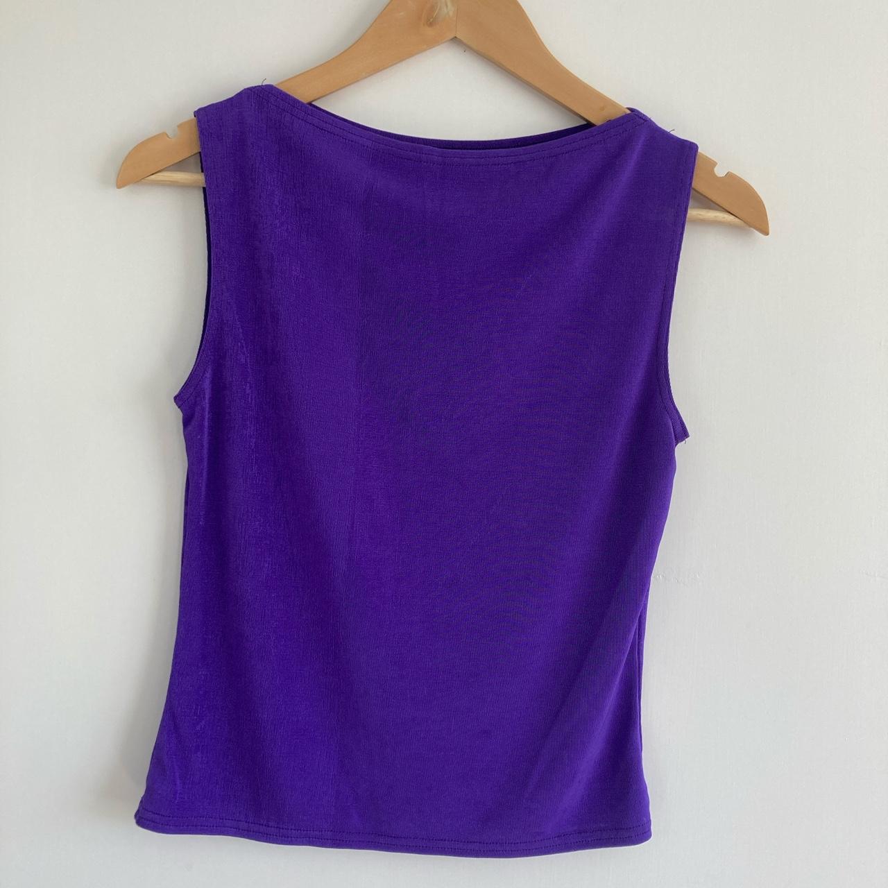 Slinky & sexy purple sleeveless top with high... - Depop
