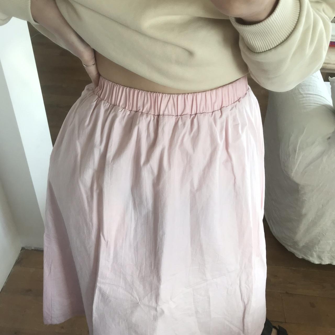 Light pink midi skirt Prototype/hand made Super... - Depop