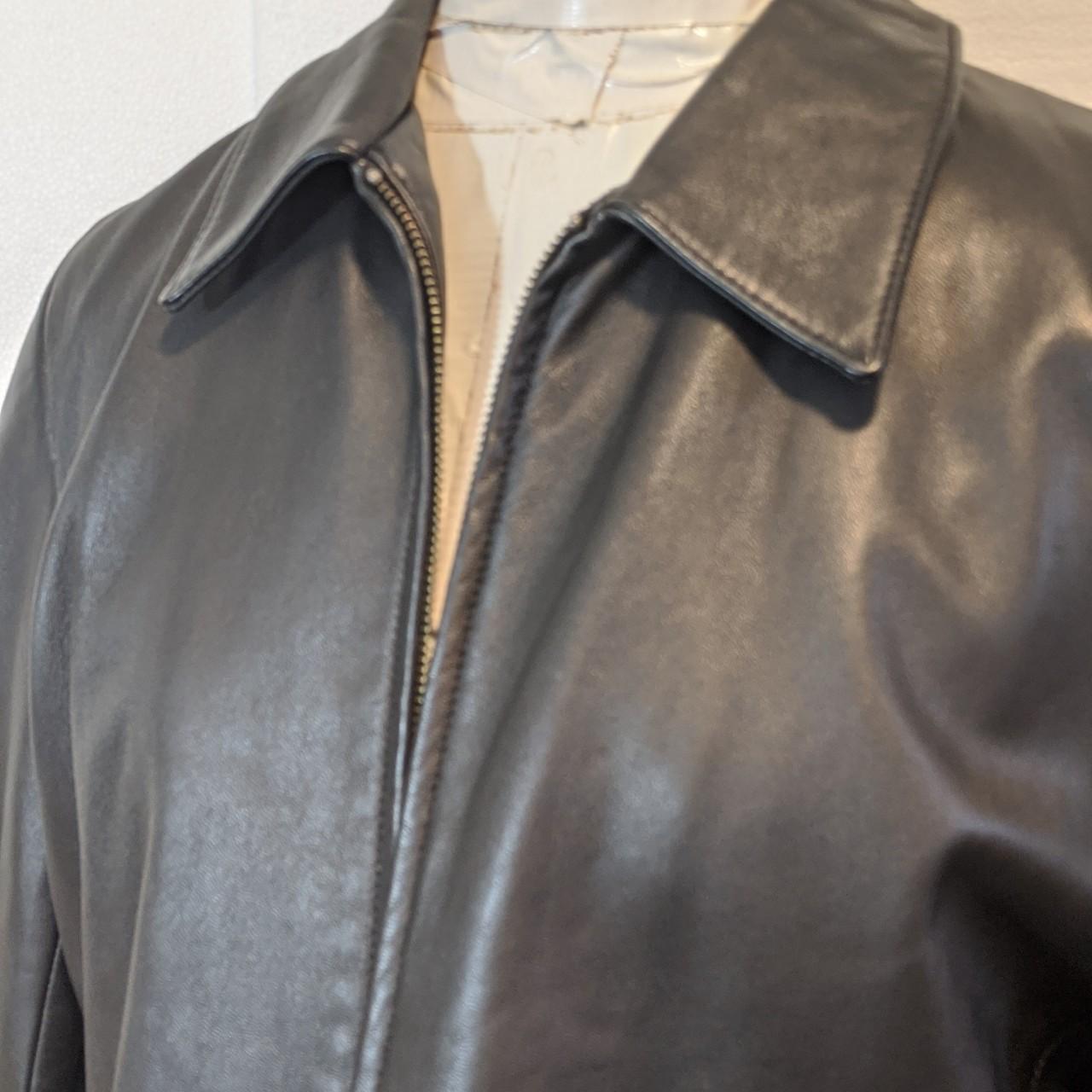 Golden bear, leather jacket. Lamb skin, super soft.... - Depop