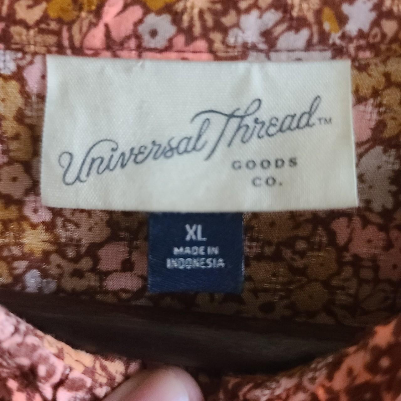 Universal Thread Women's Burgundy and Tan Dress | Depop