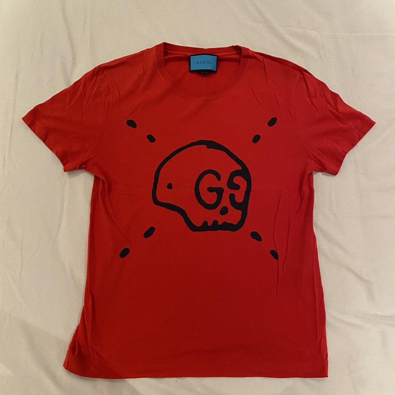 Gucci Ghost red T shirt. Worn a few times but in... - Depop