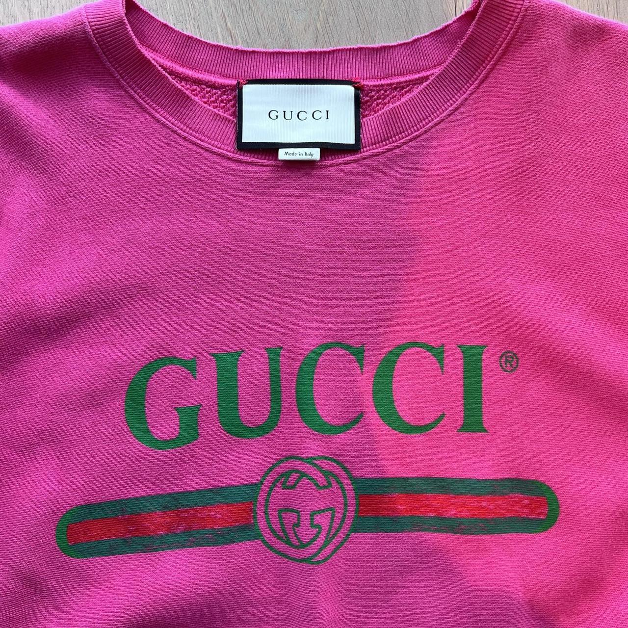 Gucci Men's Pink Sweatshirt | Depop