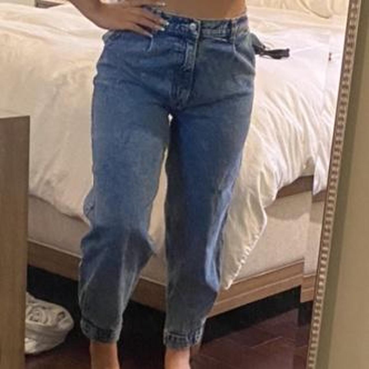 abercrombie ultra high rise mom jeans new with... - Depop