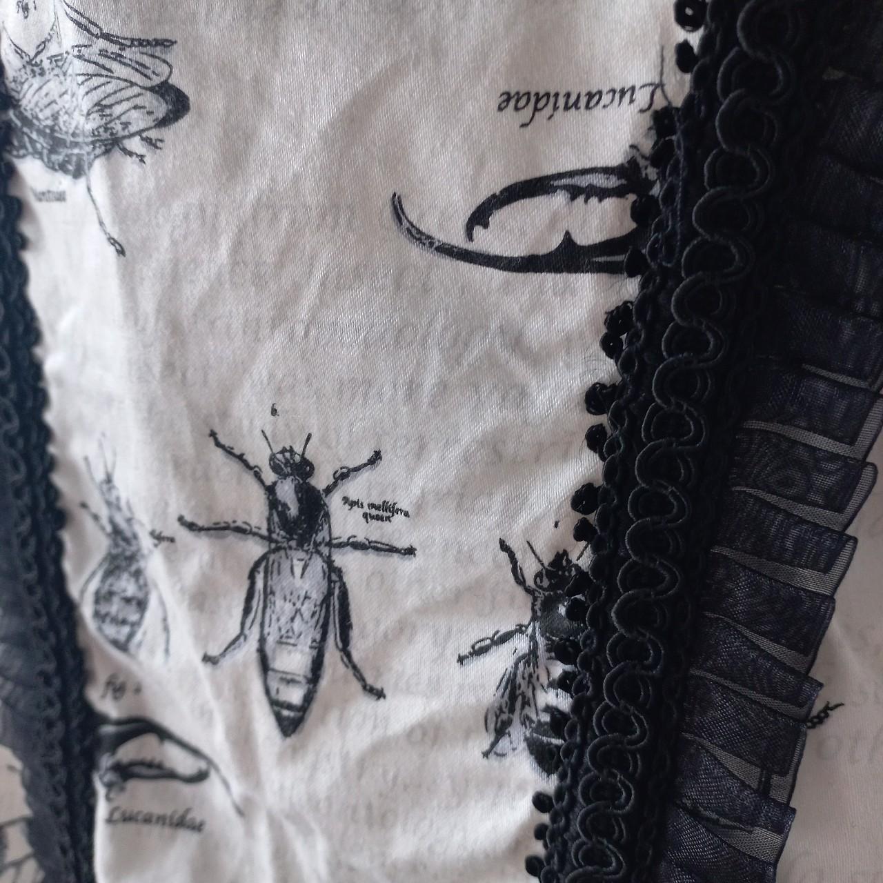 Jawbreaker pencil skirt bug print lace detail back... - Depop