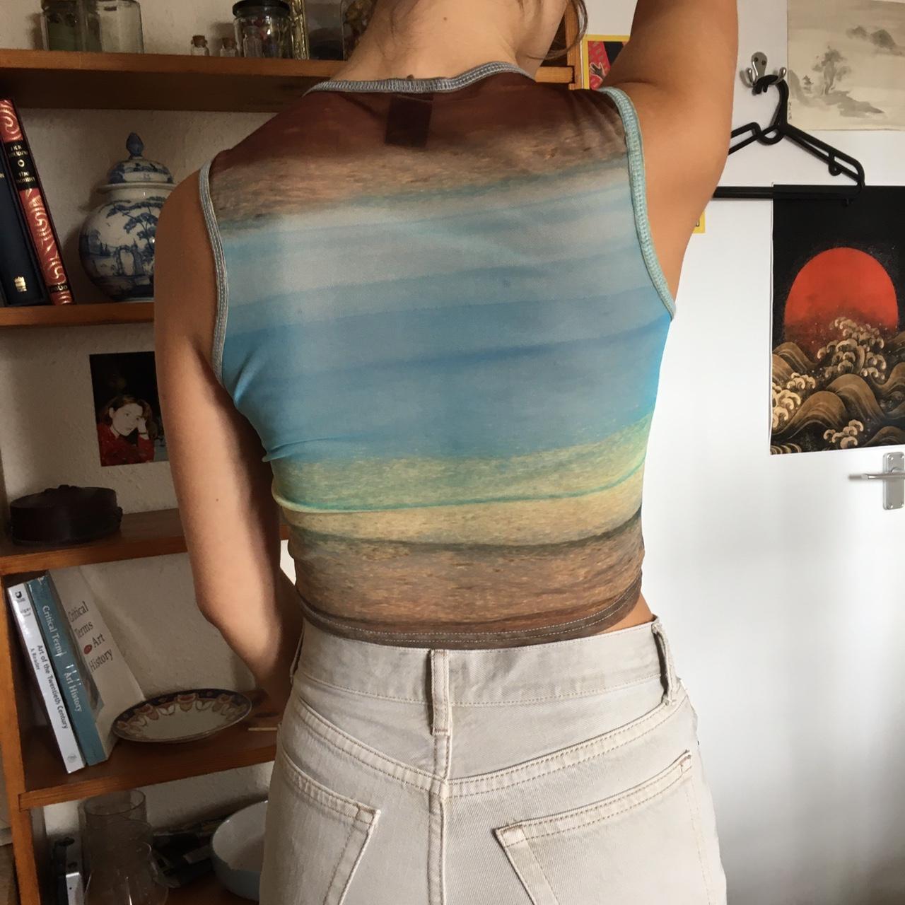 Super sick sheer top, very flattering fit Size 8,... - Depop