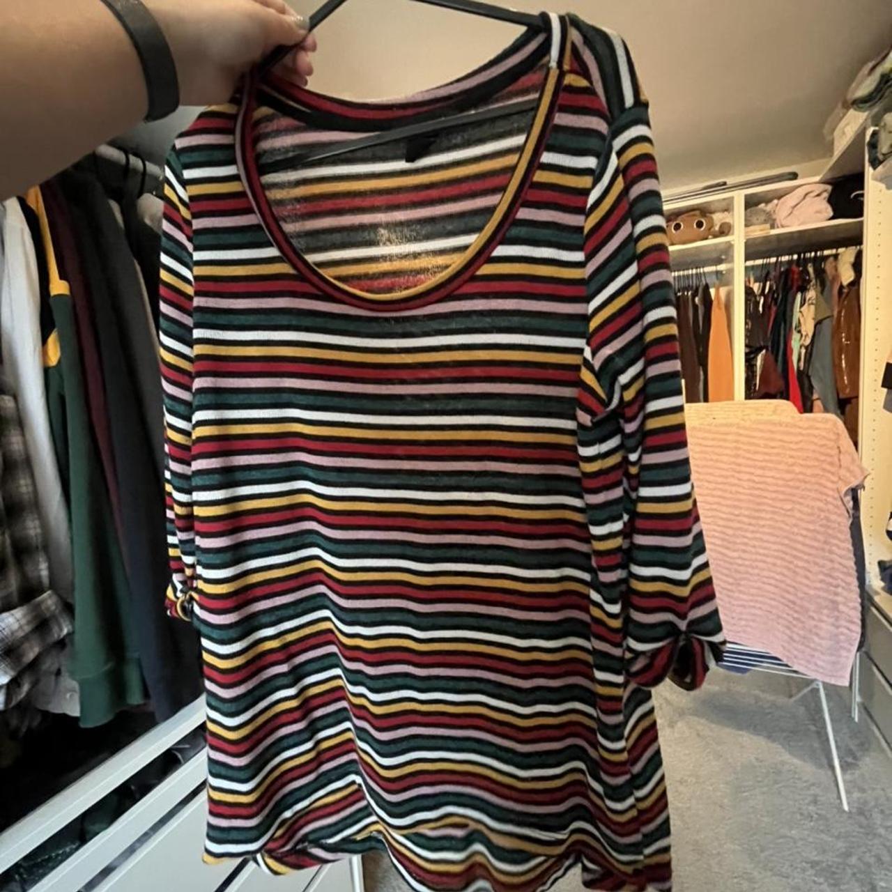 New look multi coloured jumper/top - like new. Size... - Depop