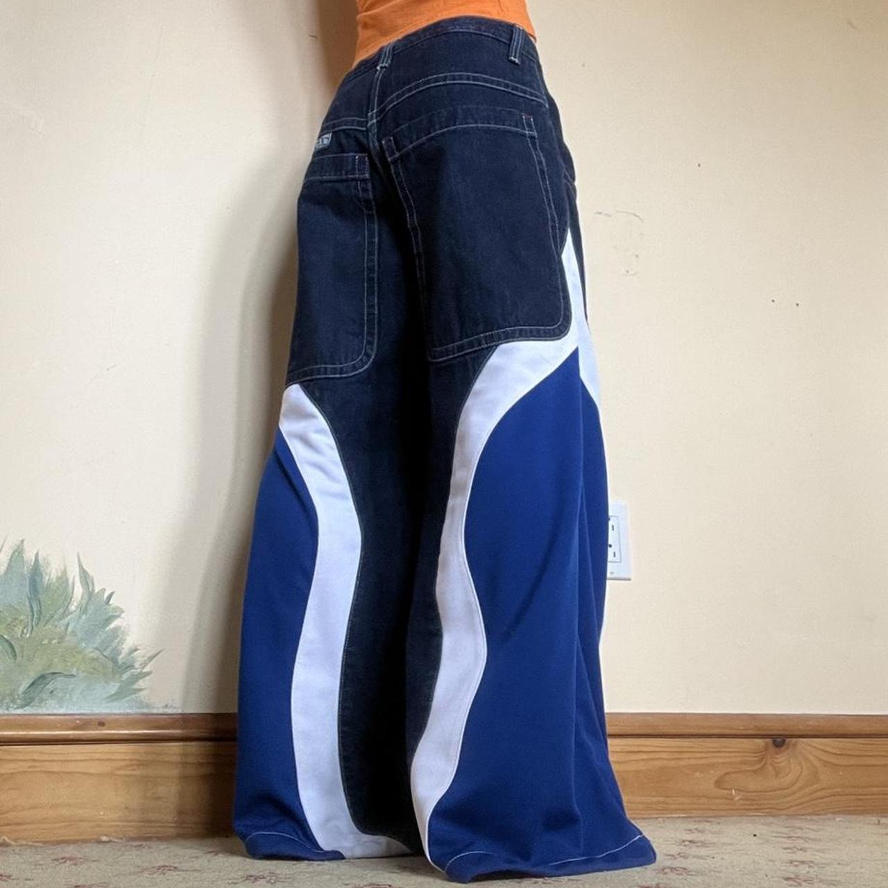 The “Hypnotic” Ultra Wide Legged Jeans 💙 by JNCO... - Depop