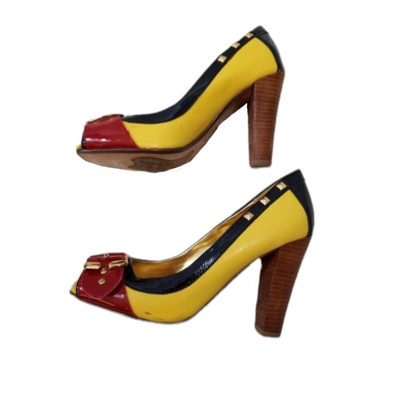 Naughty Monkey Peep Toe Buckled Retro Rockabilly... - Depop