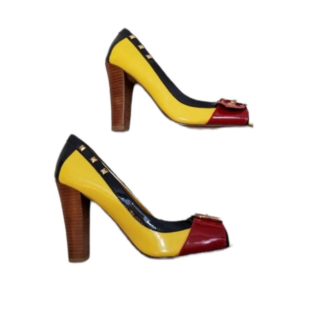 Naughty Monkey Peep Toe Buckled Retro Rockabilly... - Depop