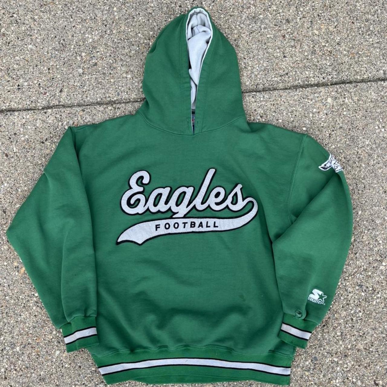 Vintage Philadelphia Eagles Starter script hooded... - Depop