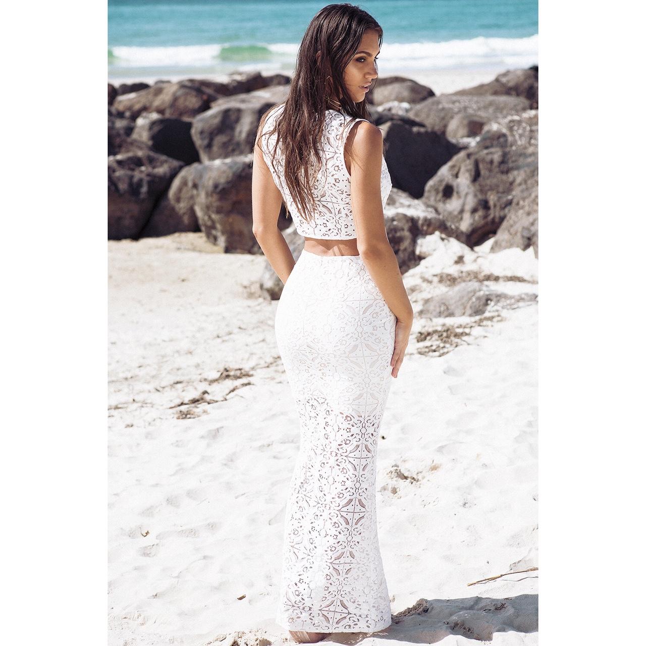 Sabo Skirt - Roman Lace skirt and top set. Never... - Depop