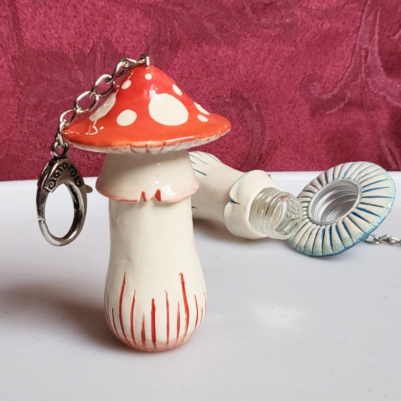 Large Mushroom Jar Keychain! Handmade by me :)) see... - Depop