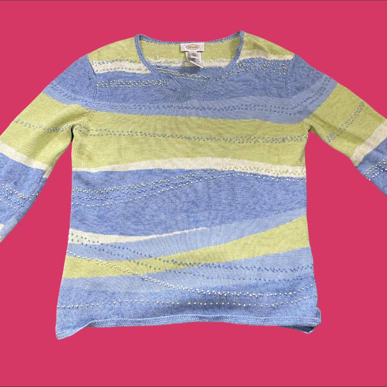 Super cute springy Talbots sweater with a dotted... - Depop