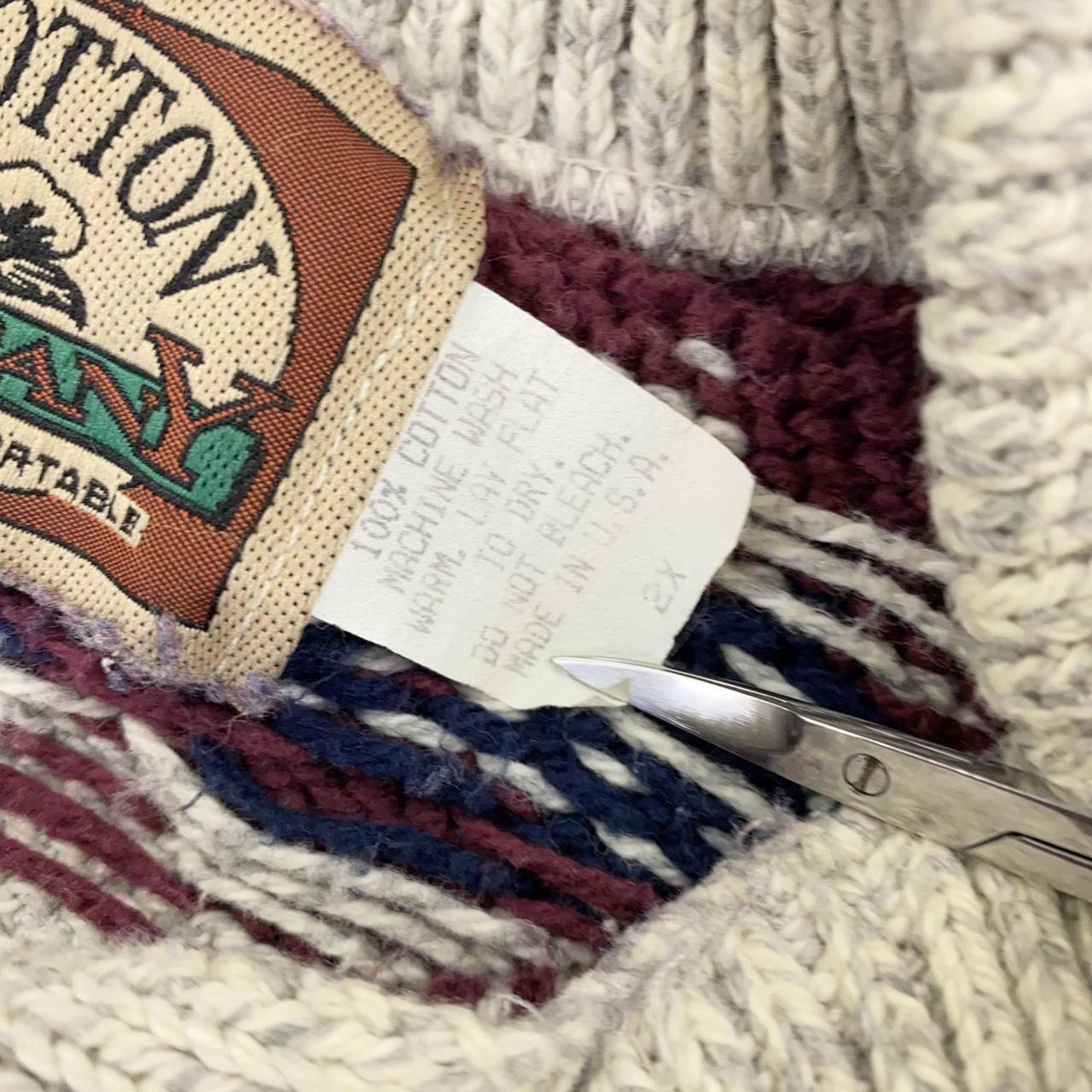 Vintage CJ Cotton 1/4 Button Sweater. Heavyweight... - Depop