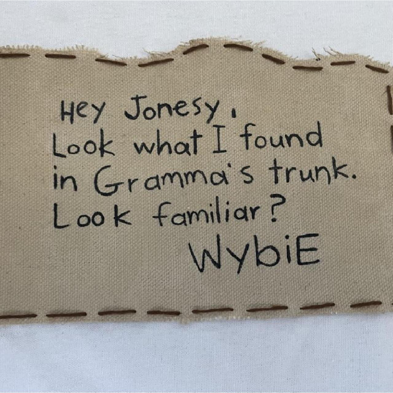 Coraline baby tee - Wybie’s note to Coraline🪡 Hand... - Depop