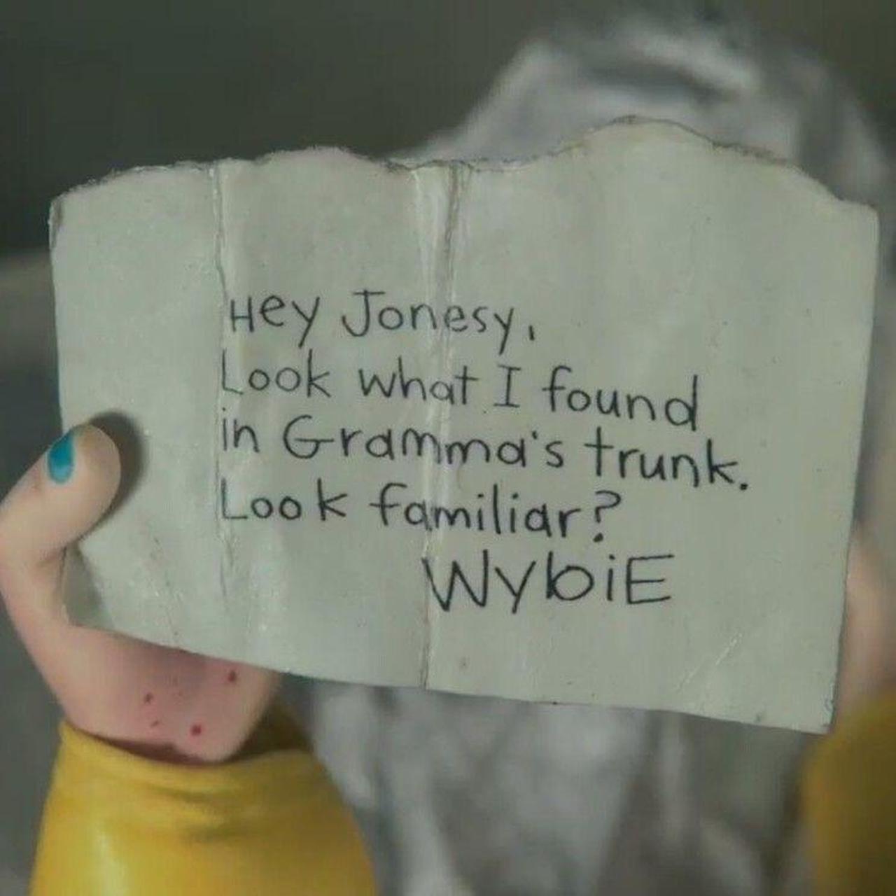 Coraline Baby tee - Wybie’s note to... - Depop