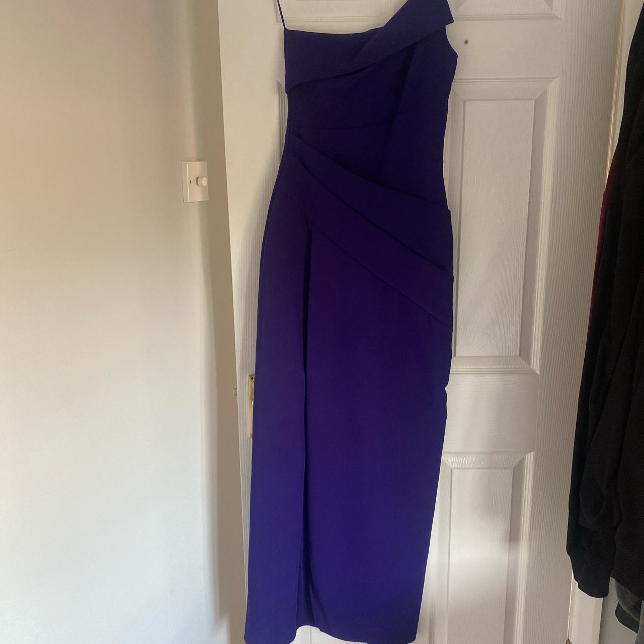 purple asymmetrical LIPSY prom dress worn once for... - Depop
